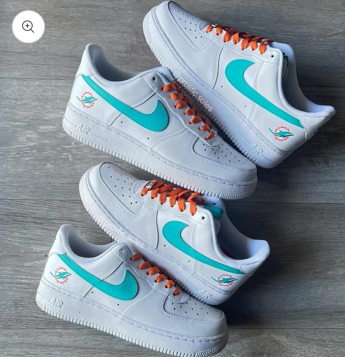 Miami Dolphin Custom Air Force 1 - Etsy