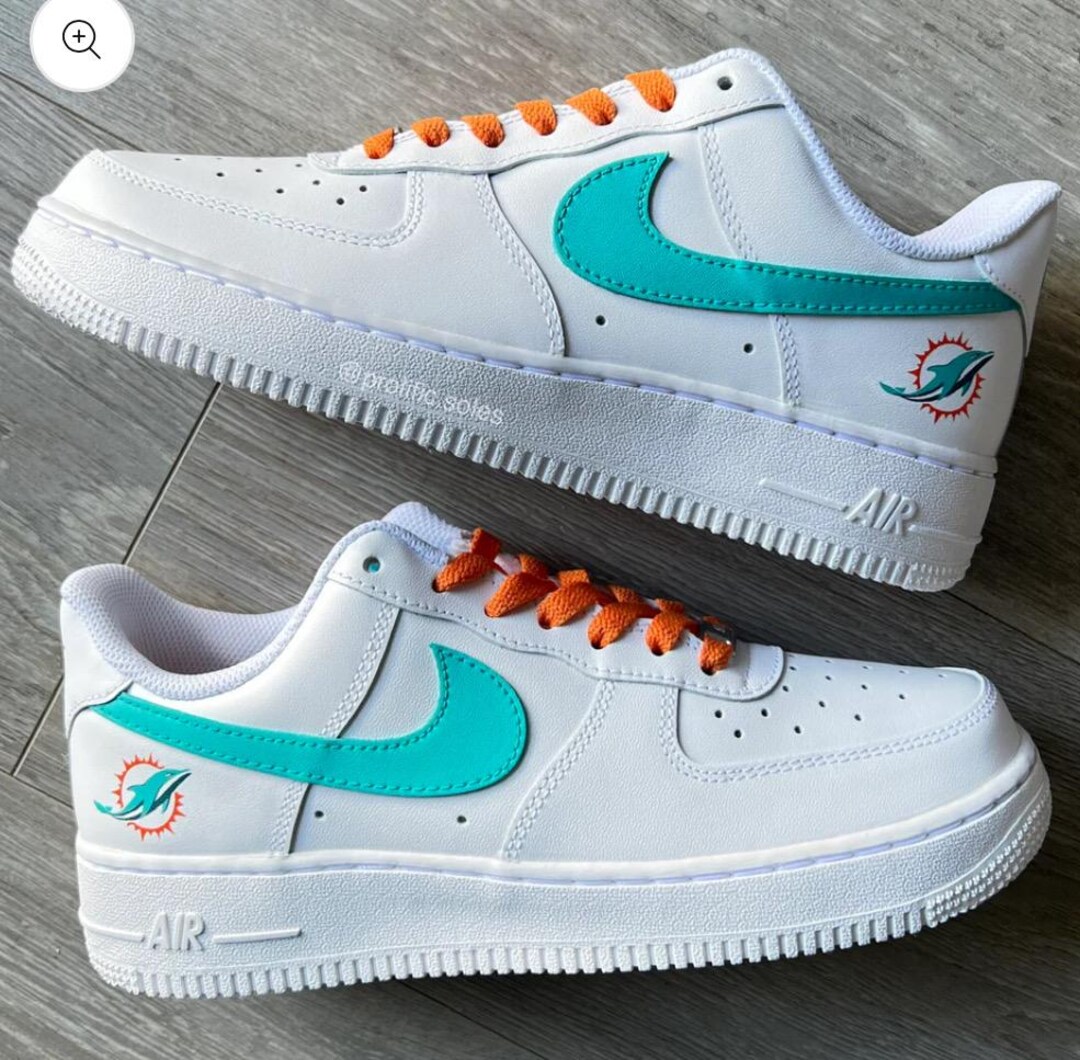 Miami Dolphin Custom Air Force 1 - Etsy