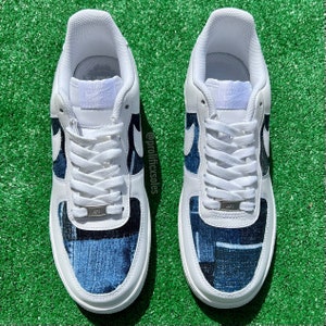 Patched Denim Custom Air Force 1 - Etsy