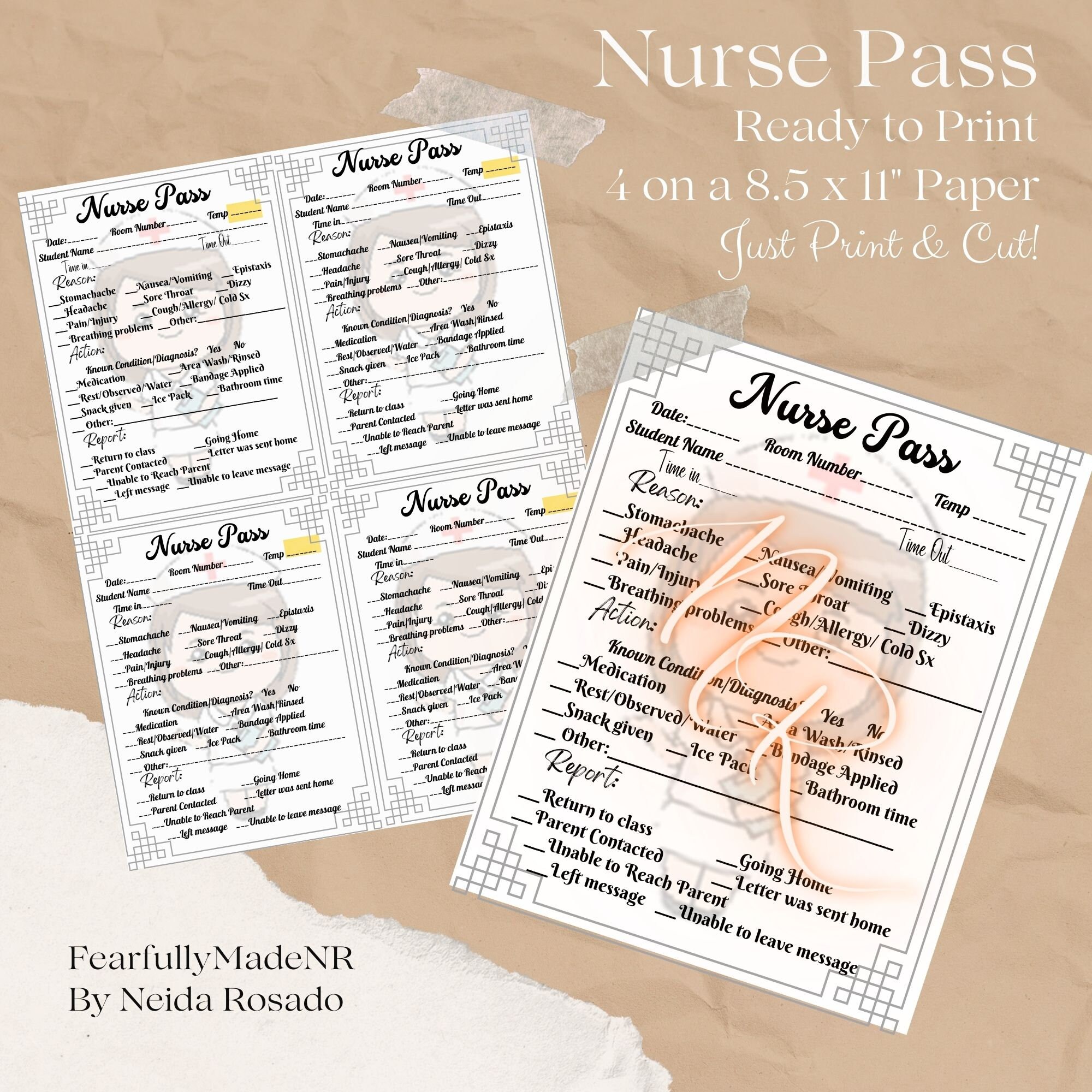 Nurse Pass / Clinic Pass - Etsy