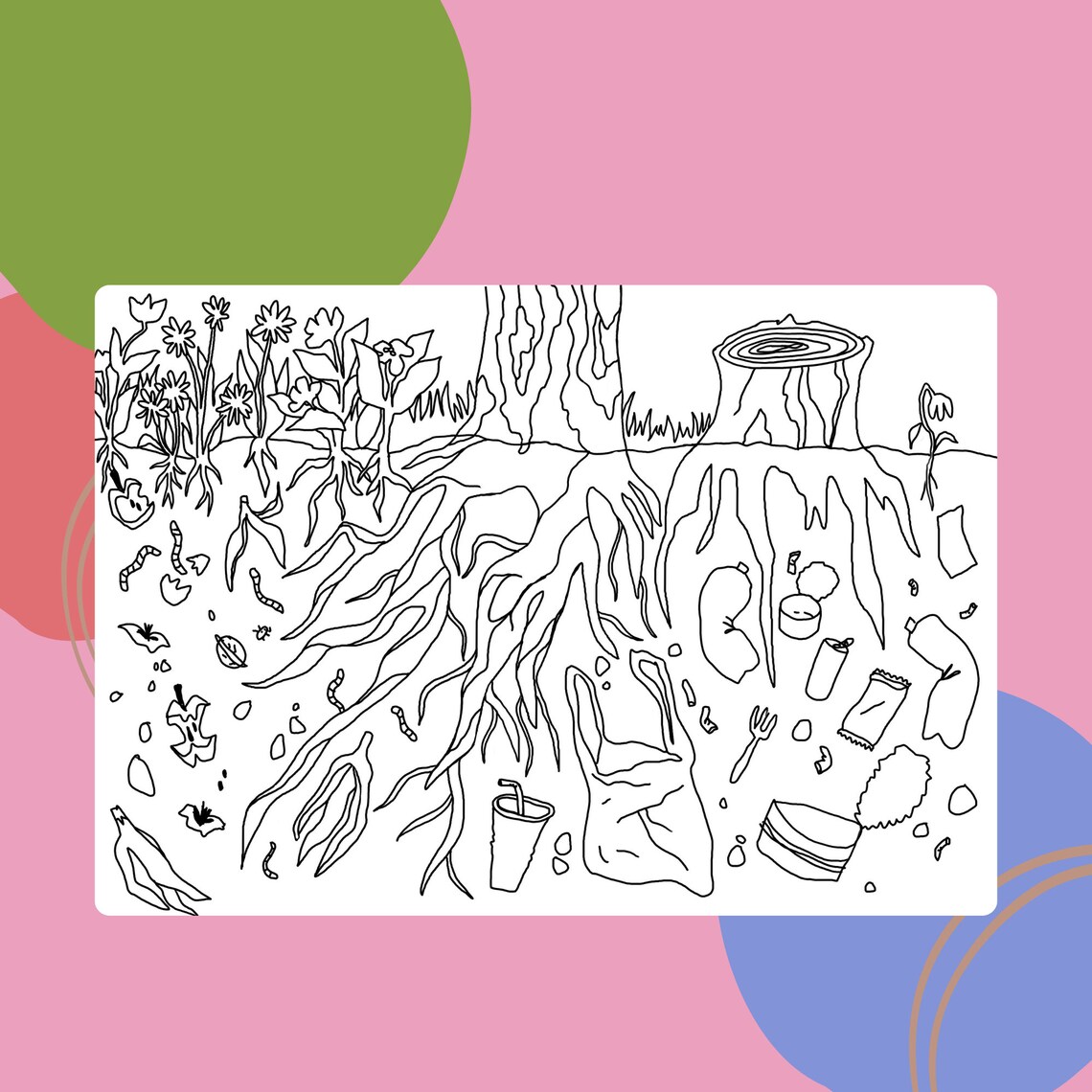 Soil Transformation Coloring Page, Coloring Page for Kids, Eco ...