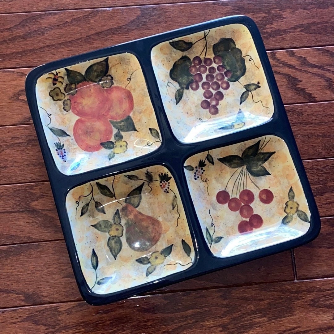Fruitful Bounty Serving Tray; Vintage 2003; Artwork by Susan Winget ...