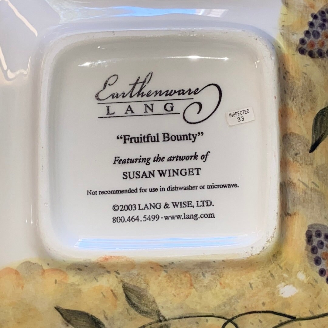 Fruitful Bounty Serving Tray; Vintage 2003; Artwork by Susan Winget ...