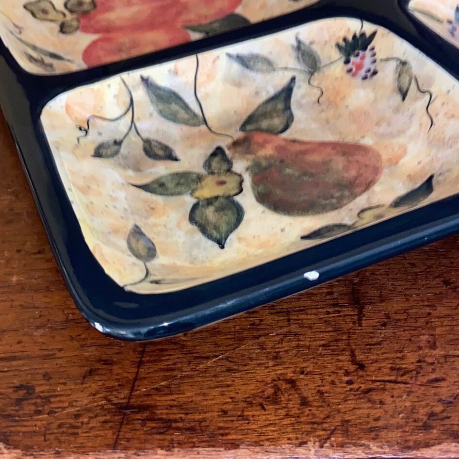 Fruitful Bounty Serving Tray; Vintage 2003; Artwork by Susan Winget ...
