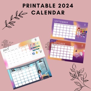 Printable 2024 Monthly Calendar Medical Laboratory Scientist-medical ...
