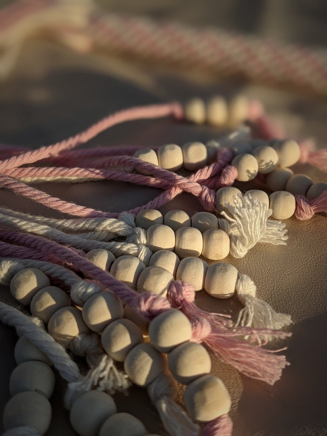 Cotton Cord Flogger | 3 Wood Beads | Medium to Low Pain - Maximum ...