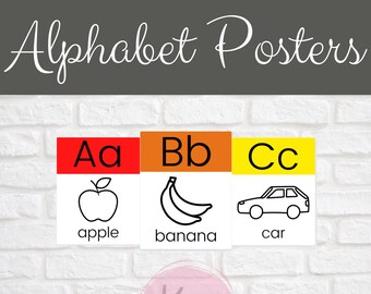 Classroom Alphabet Posters Buffalo Plaid Classroom Decor - Etsy
