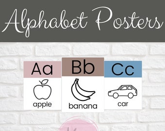 Classroom Alphabet Posters Boho Dots Classroom Decor - Etsy