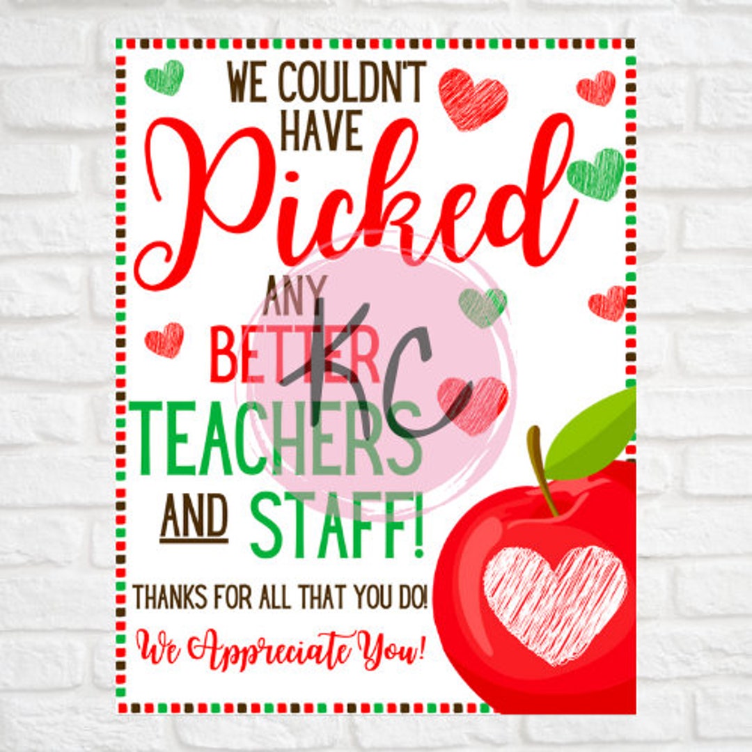 We Couldn't Have Picked Any Better Teachers and Staff - Etsy