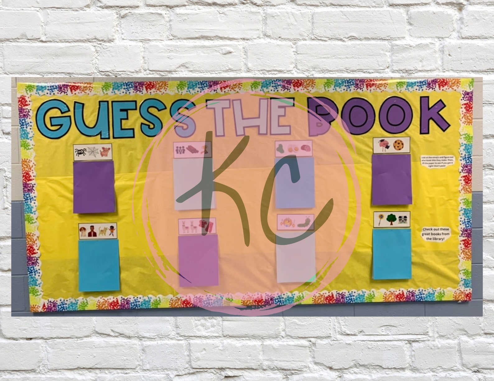 GUESS THE BOOK- Library Bulletin Board - Etsy