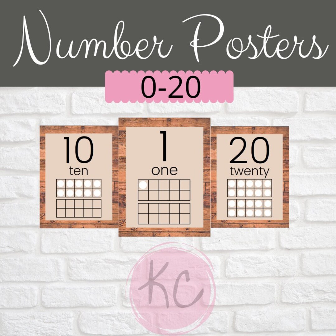 Classroom Number Posters Farmhouse - Etsy