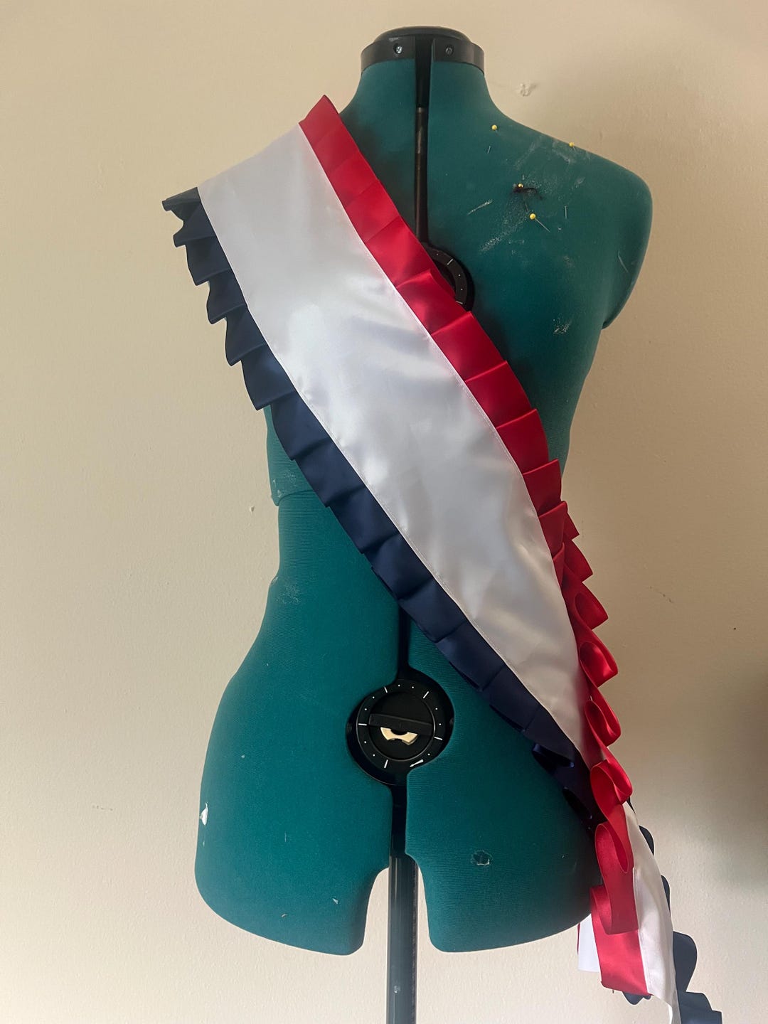 250th USA Celebration Custom White, Red and Blue Sash | USA | French ...