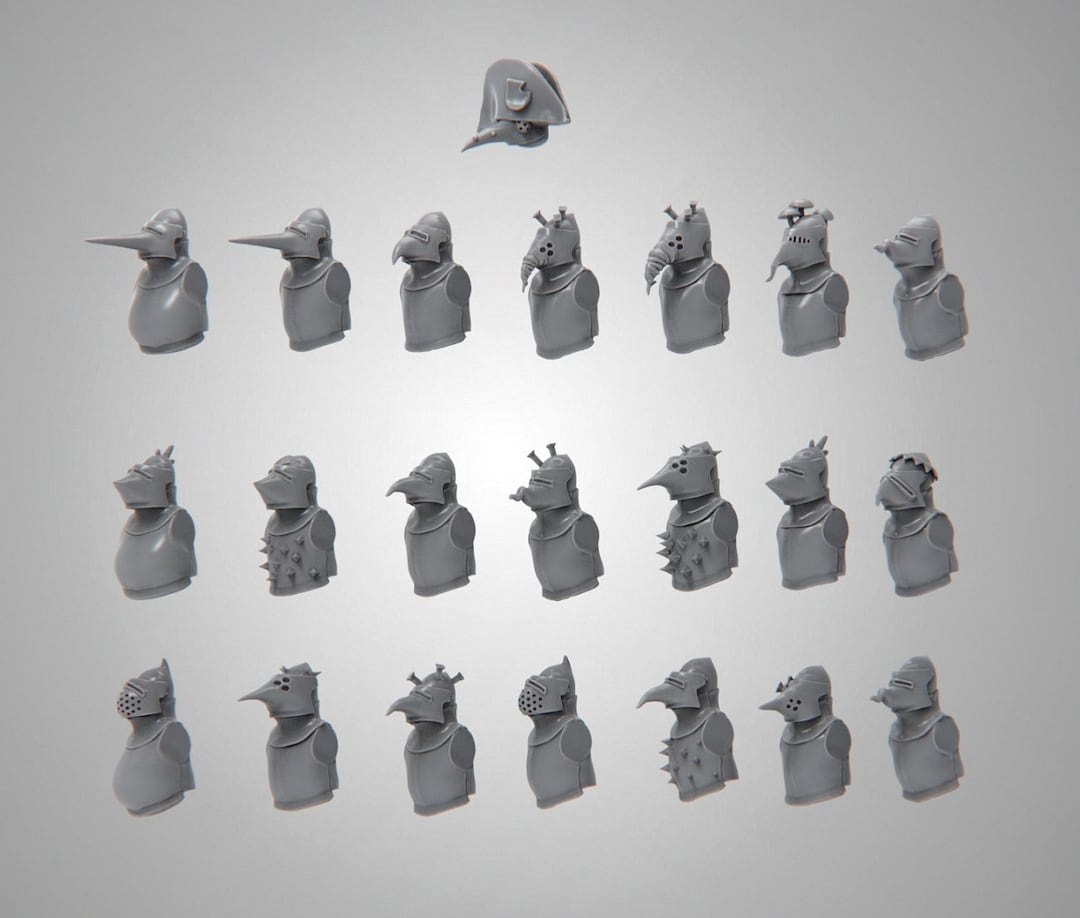 Turnip 28 21 X Armoured Torsos and Helms With Toff Plague Doctor Mask ...
