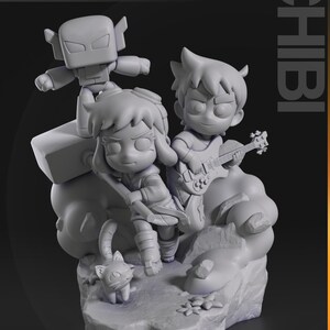 Chibi Ramona Flowers Scott Pilgrim Fan Art 3D Printed Art Sculpture - Etsy