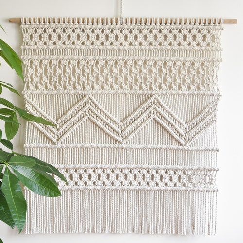 PDF Pattern Macrame Wall Hanging Macrame Tutorial BEGINNER - Etsy