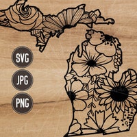 Michigan SVG Bundle, Michigan Outline PNG ,michigan Map Clipart, Hand ...