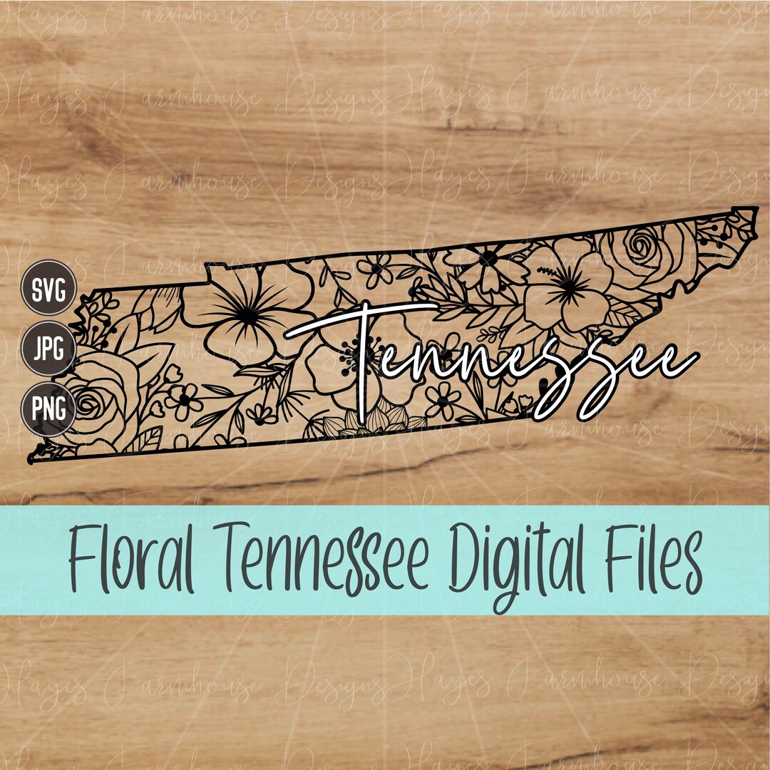 Tennessee SVG | PNG | JPG | State of Tennessee | Floral State | Mandala ...