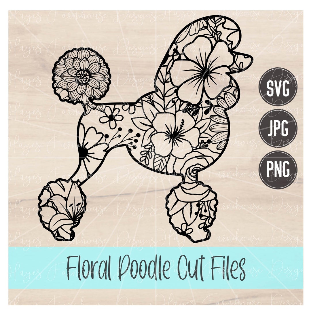 Poodle SVG | PNG | JPG | Poodle | Floral Dog | Mandala | Digital T ...