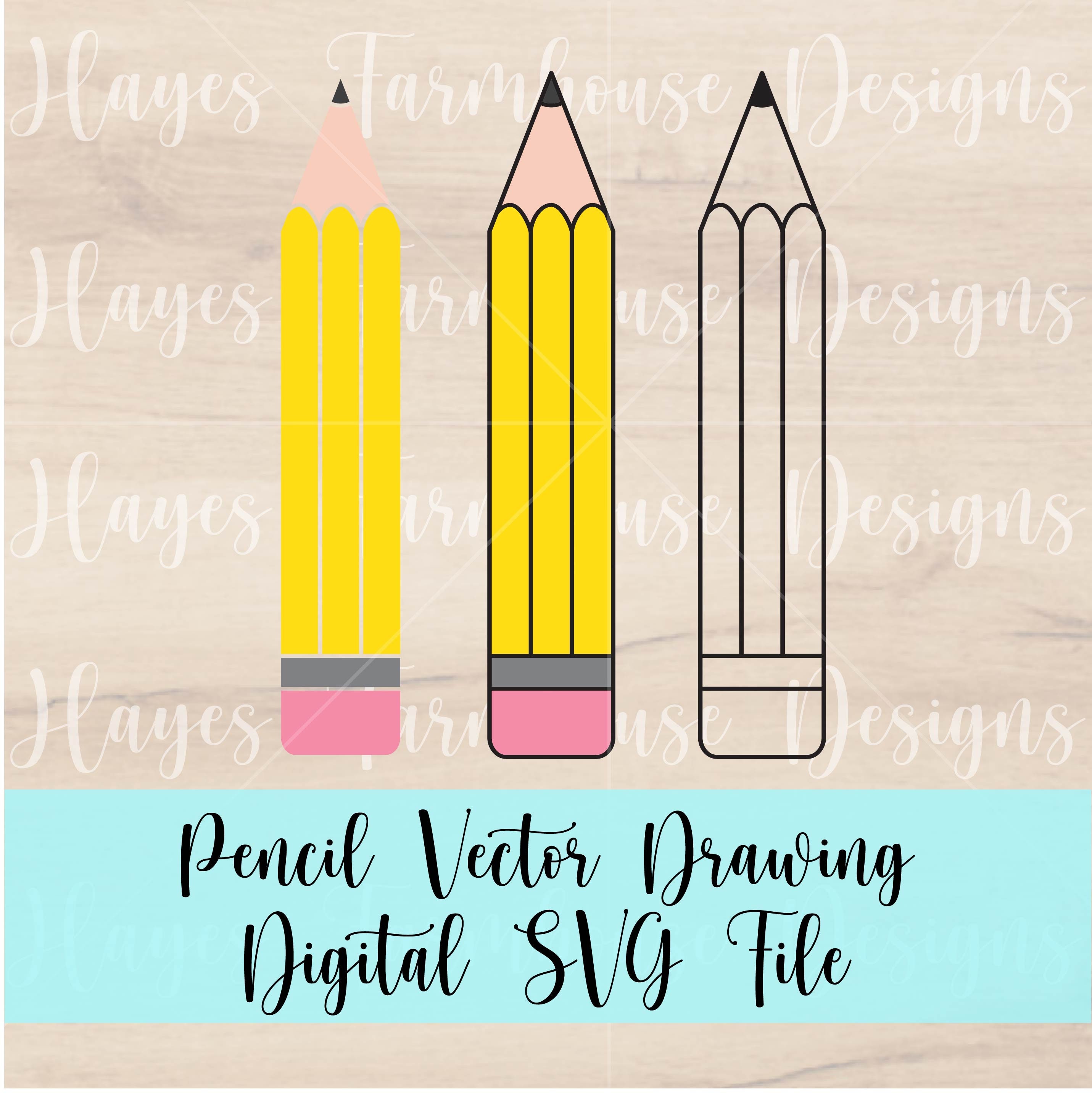 Pencil SVG Digital File Back to School SVG Teacher - Etsy