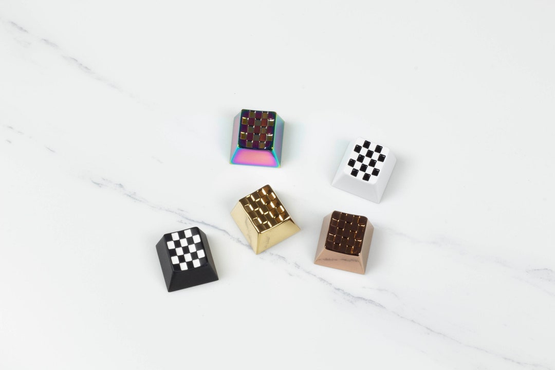 Brass Checker Artisan Keycap for Cherry MX Mechanical Keyboard - Etsy