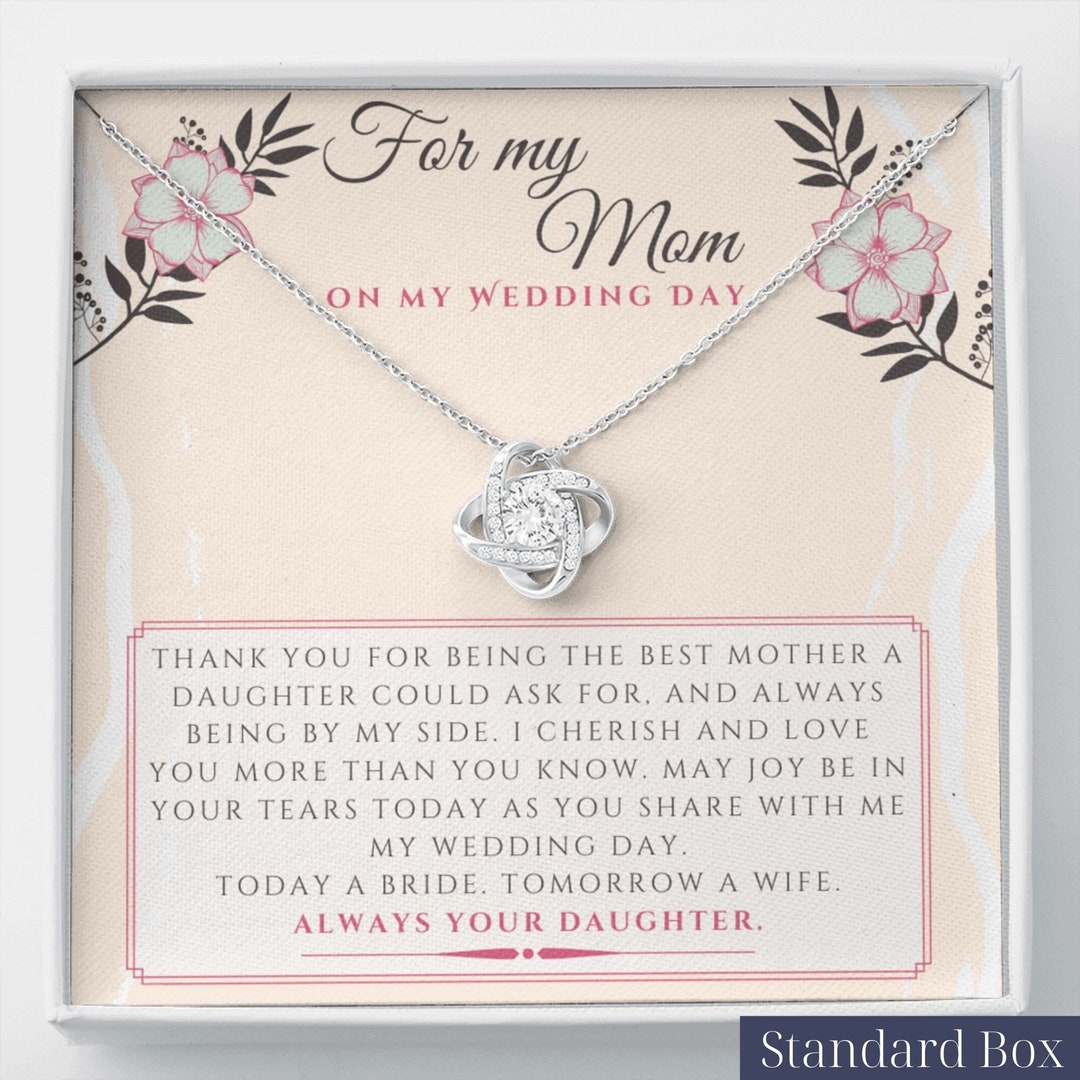 Mom Wedding Gift From Bride, Mother of the Bride Necklace, Wedding Gift ...