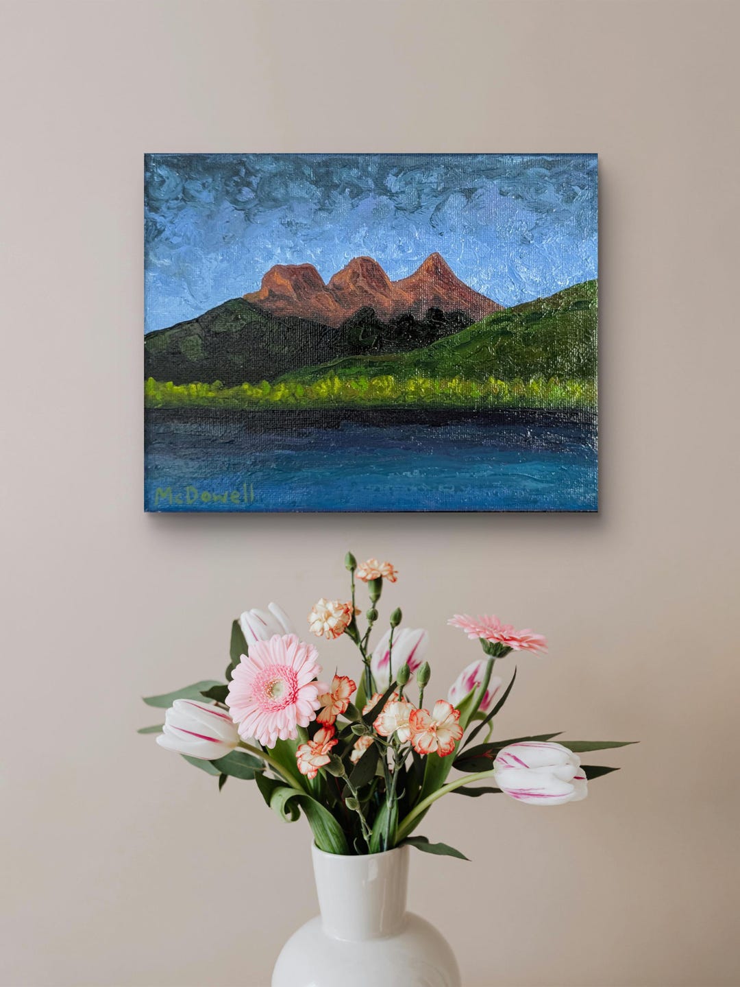 Three Sisters, Canmore, Original Oil Painting - Etsy