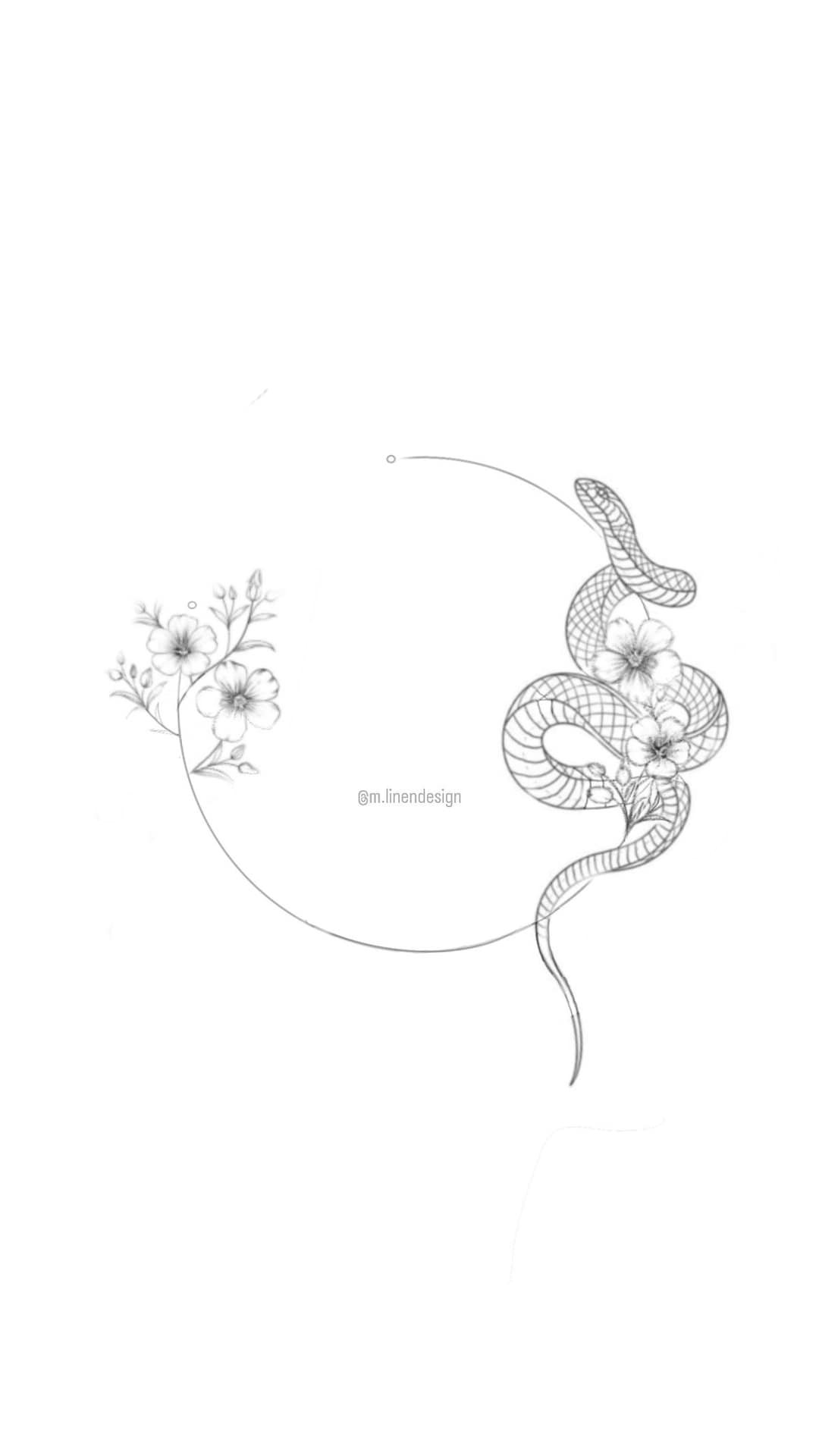 Snake Fine Line Tattoo - Etsy