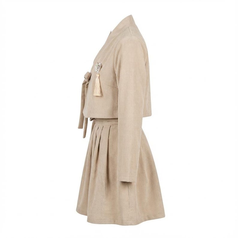 Mini Hanbok Set | Ivory Jeogori & Ivory Wrap Skirt M Size - Etsy
