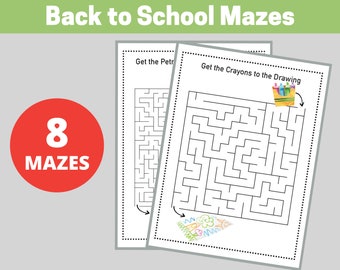 20 Easy Printable Mazes for Kids Games - Etsy