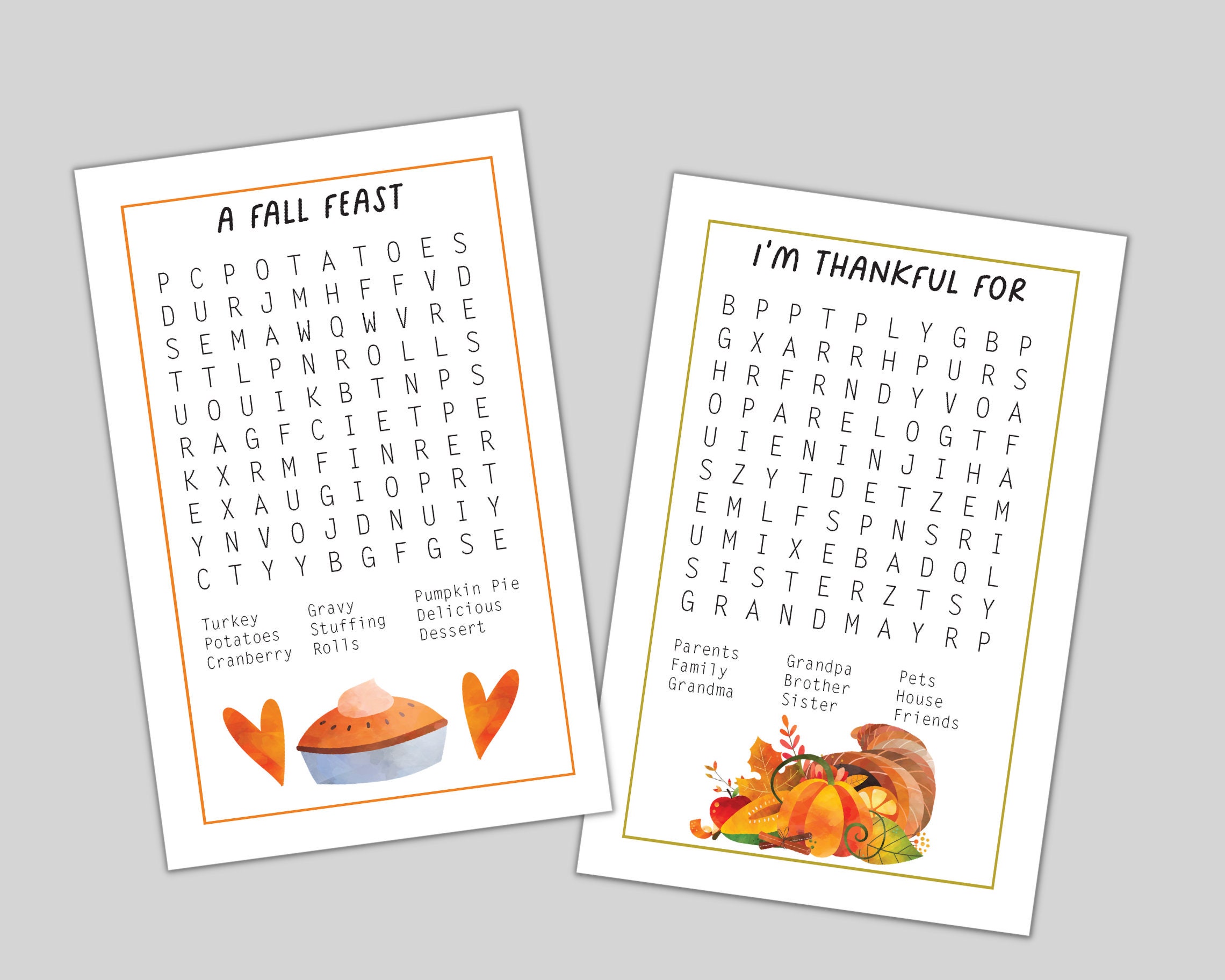 Kids Word Search Seasonal Year Round Two Word Searches a - Etsy
