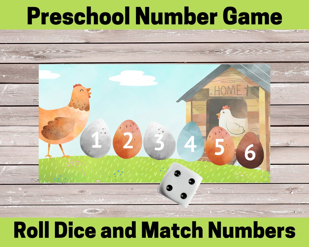 Egg Roll : A Preschooler Dice Game for Number Learning Fun - Etsy