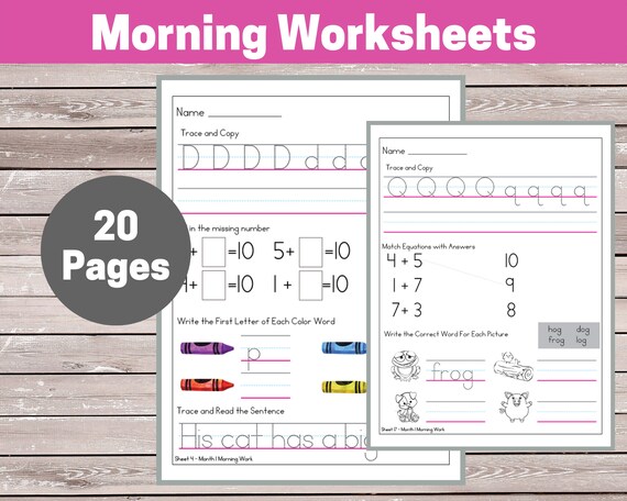 First Grade Morning Work Review Pages for One Month Daily - Etsy