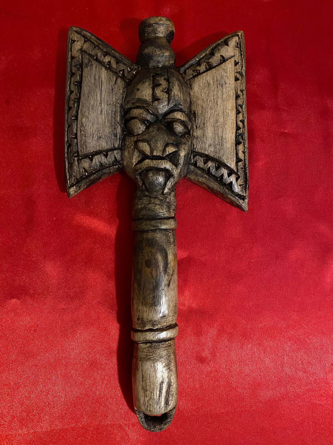 Ose Sango wood Axe double edge Chango Kabiosile | Etsy