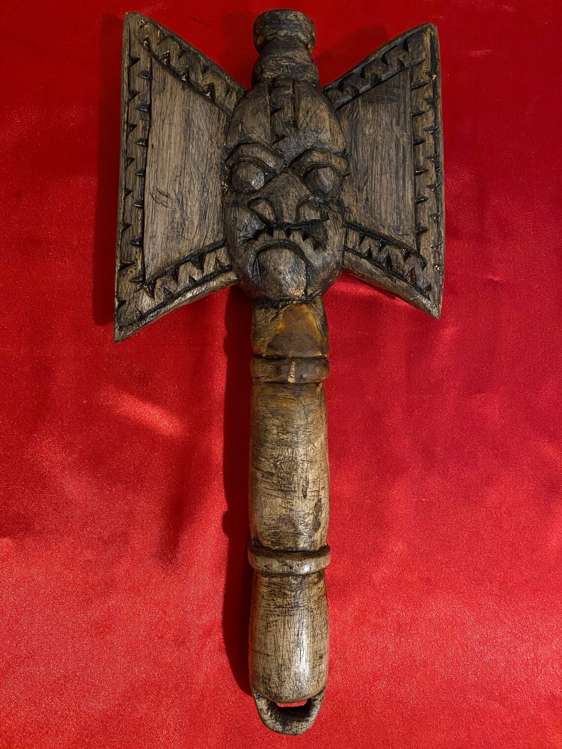 Ose Sango wood Axe double edge Chango Kabiosile | Etsy