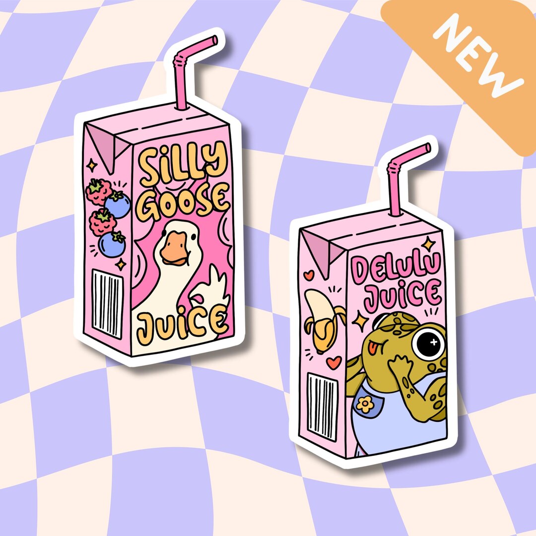 Juice Box Sticker: Goose and Frog Waterproof Laptop Decal - Etsy Canada