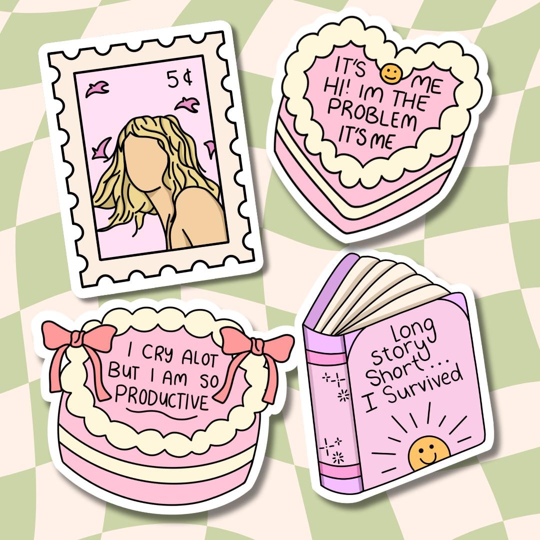 Cake Sticker || Waterproof || Summer Stickers || Sticker Aesthetic ...