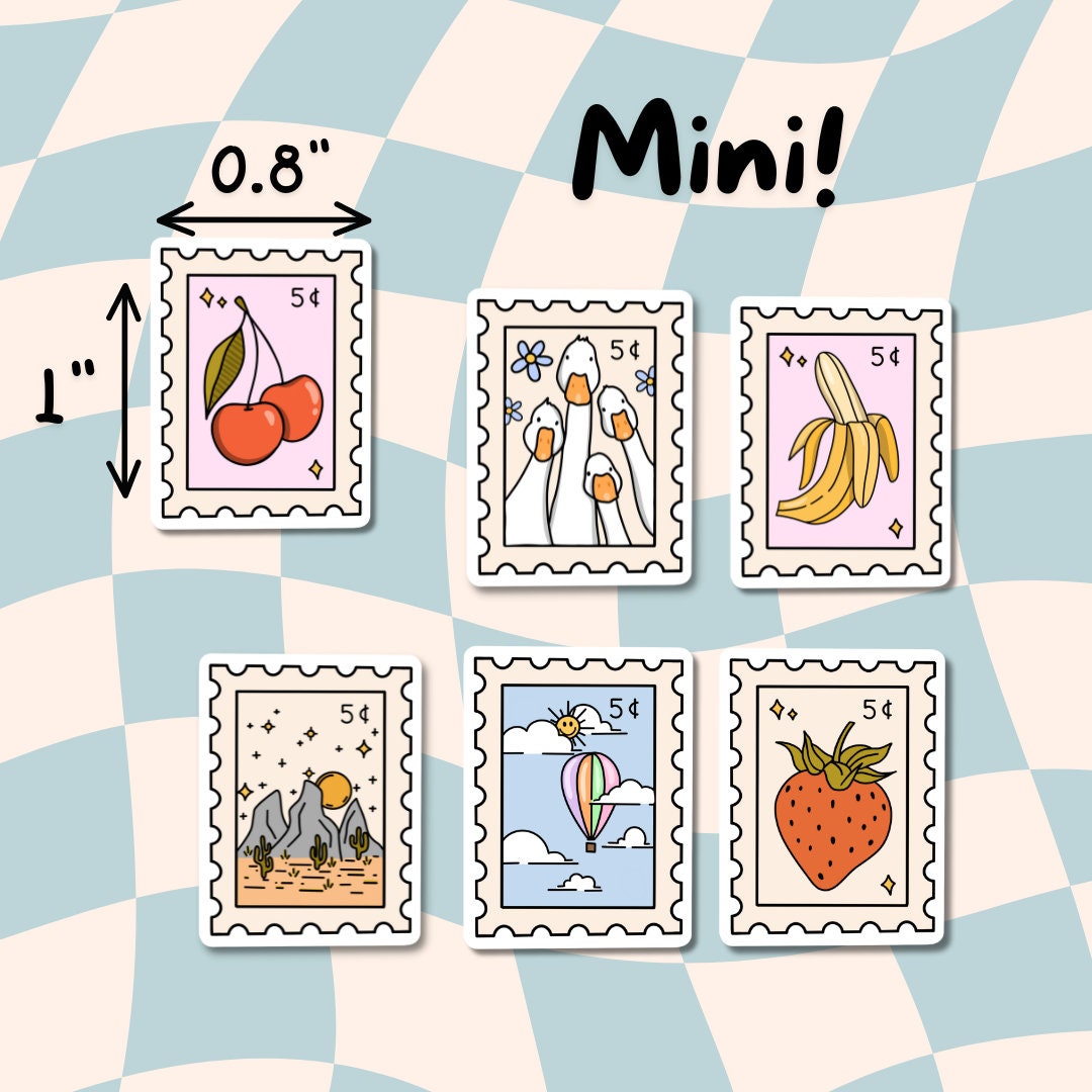 MINI Stickers Stamp Stickers Waterproof Strawberry Water Bottle ...