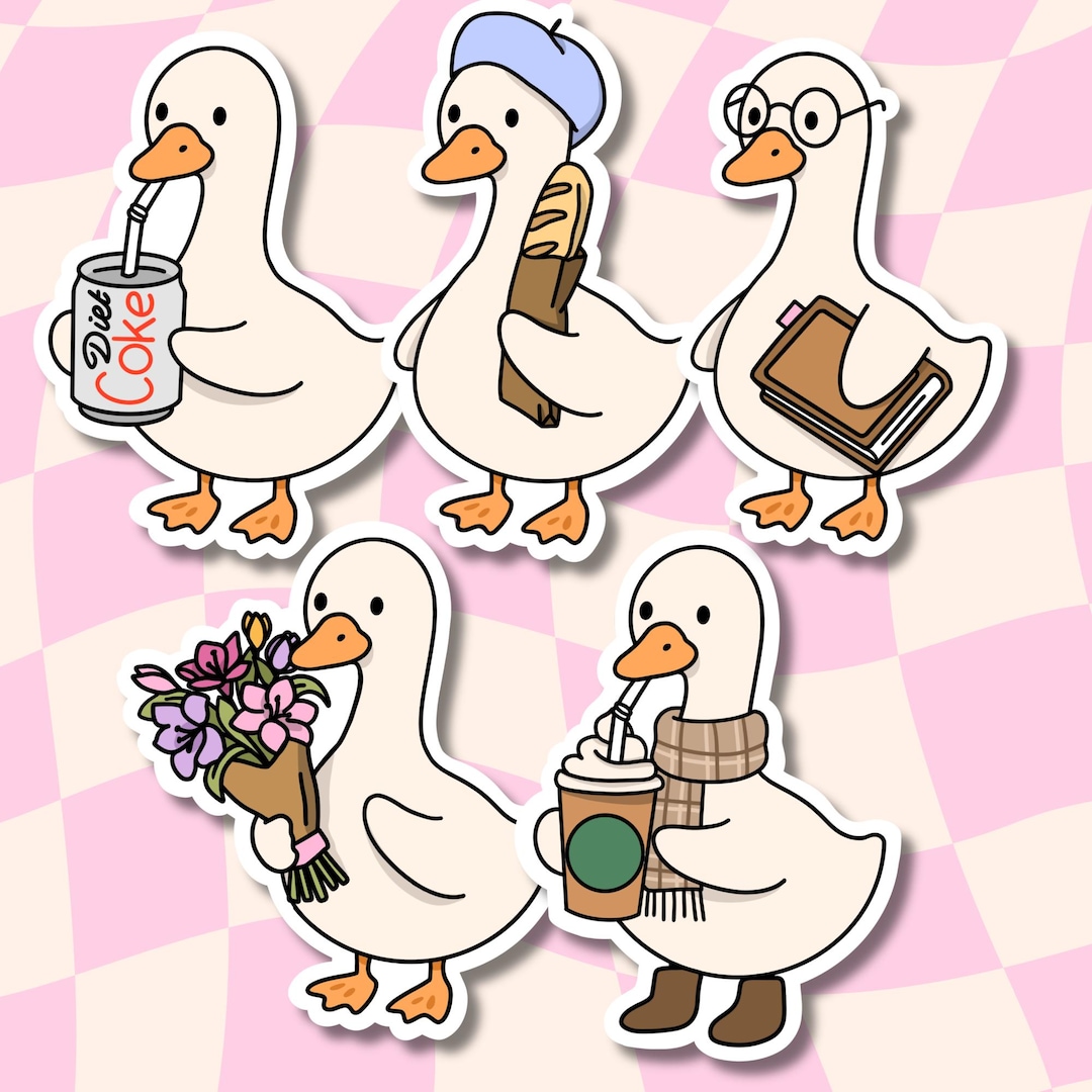 Cute Goose Sticker Set – Waterproof Vinyl Laptop Decals - Etsy