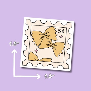 Pasta Stickers || Waterproof Sticker || Stamp Stickers || Water Bottle ...