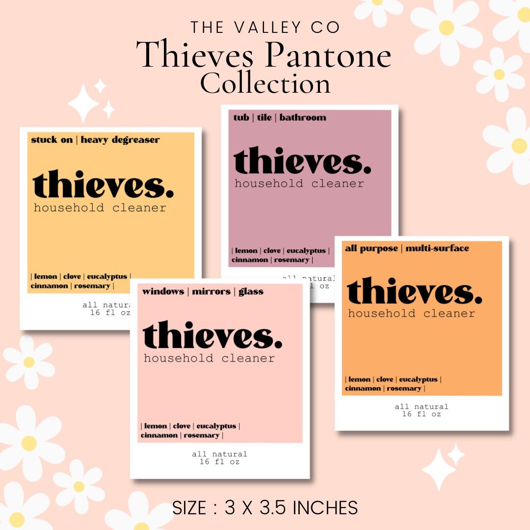 Thieves Labels Labels Retro Labels Young Living Labels Essential Oil ...
