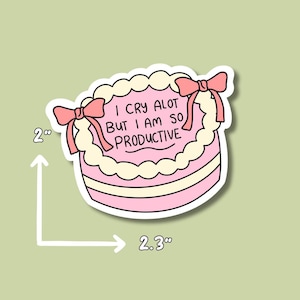 Cake Sticker || Waterproof || Summer Stickers || Sticker Aesthetic ...