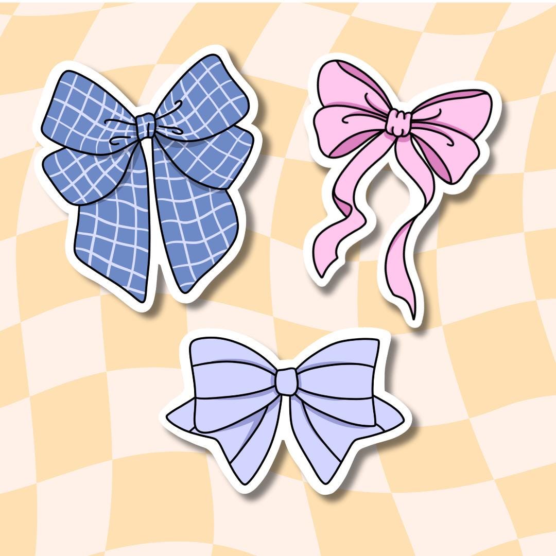 Bow Stickers || Waterproof || Coquette Stickers || Sticker Aesthetic ...