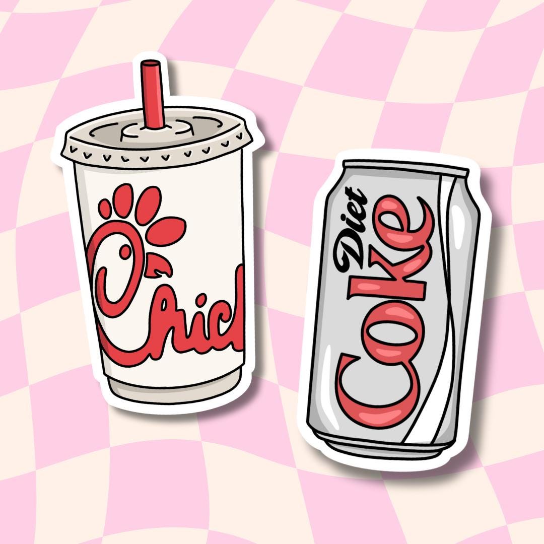 Diet Coke Sticker || Chick Fil A Sticker || Drinks || Waterproof ...
