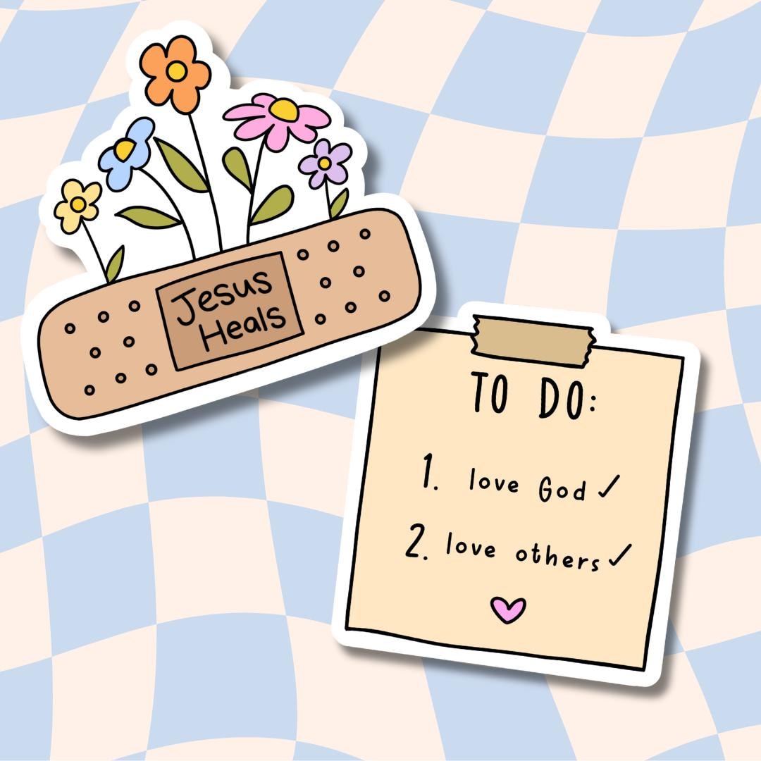 Jesus Heals Band-aid Sticker: Waterproof Faith Decal - Etsy