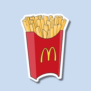 Fries Sticker Food Sticker Summer Stickers Sticker Aesthetic Laptop ...