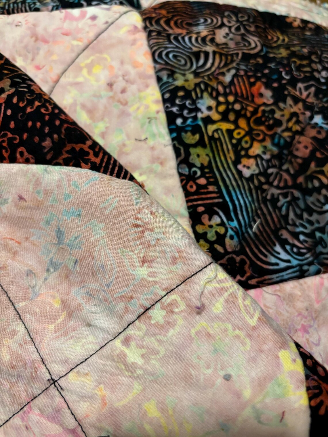 Colorful Batik Rag Quilt - Etsy