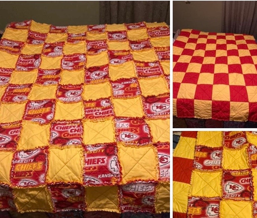 Kansas City Chiefs Rag Quilt - Etsy