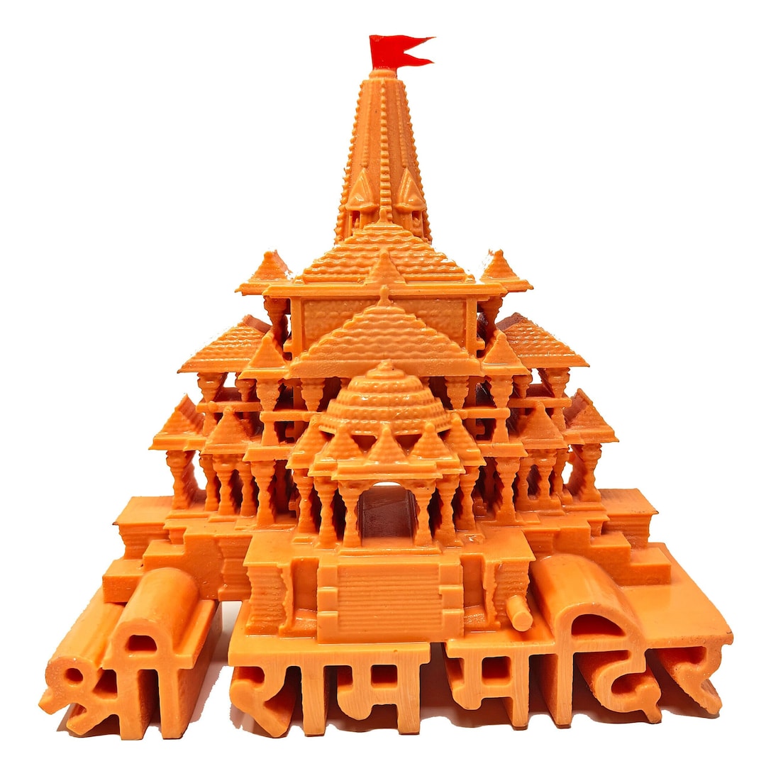 Shri Ram Mandir Temple-3d Replica, Religious Gifts, Indian Pooja Decor ...