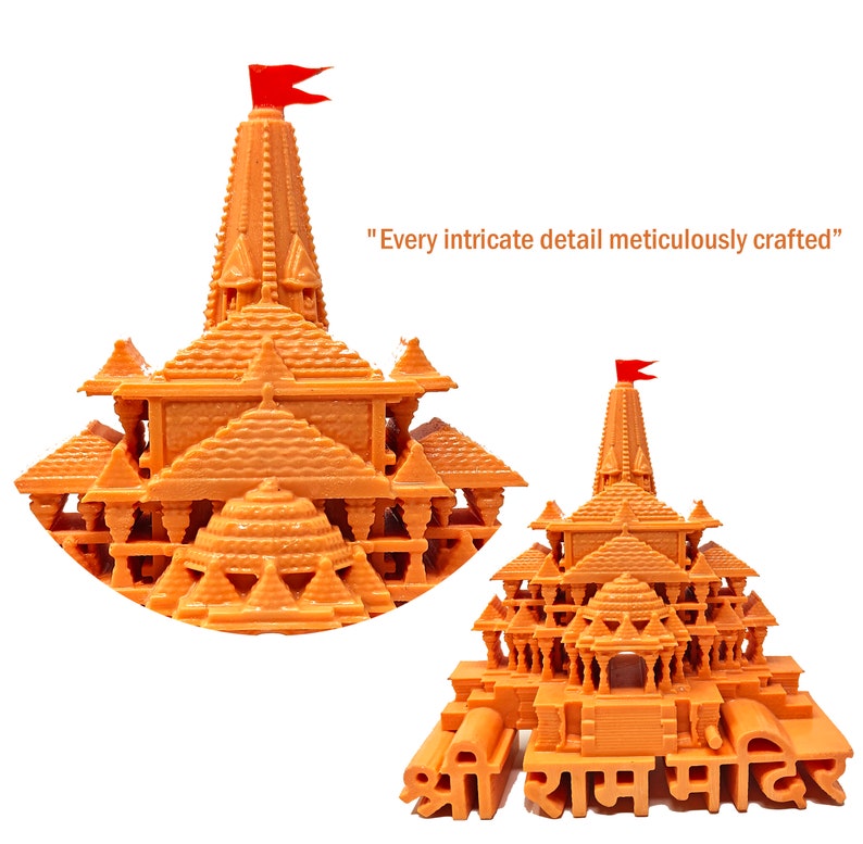 Shri Ram Mandir Temple-3d Replica, Religious Gifts, Indian Pooja Decor ...