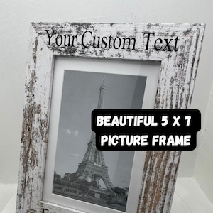 Personalized Rustic White 5x7 Picture Frame. A Perfect Gift for Friends ...